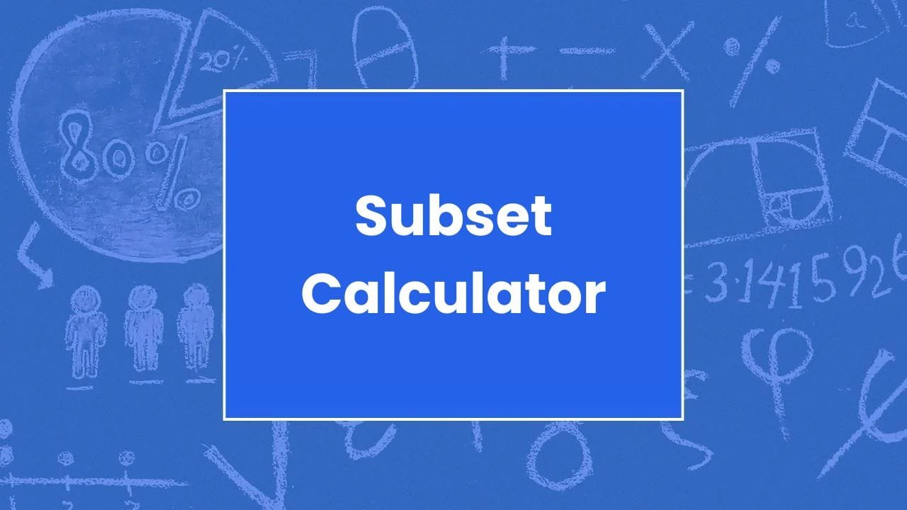 Subset Calculator - My Online Calculators